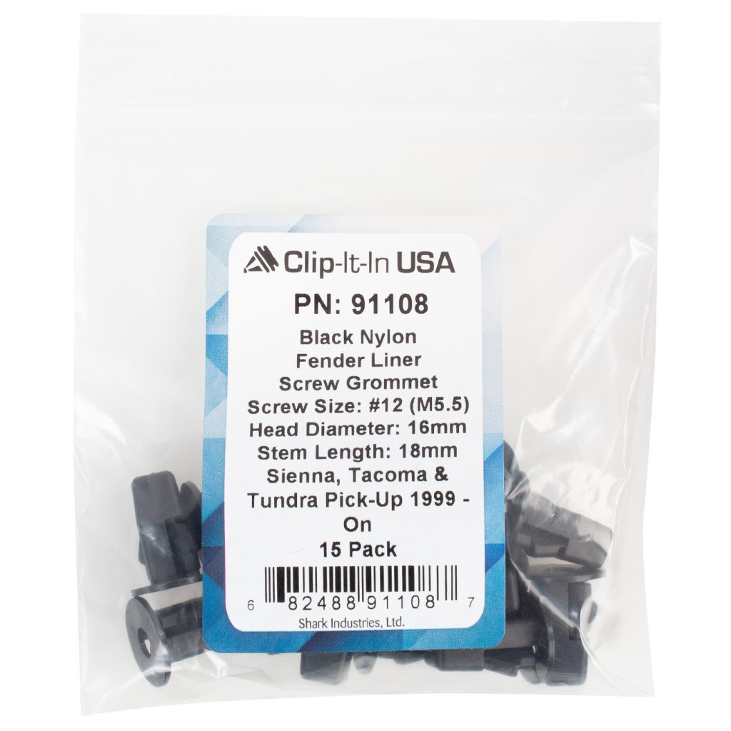 15 PK | Toyota Fender Liner Screw Grommet 16mm Head Dia. - Shark Industries