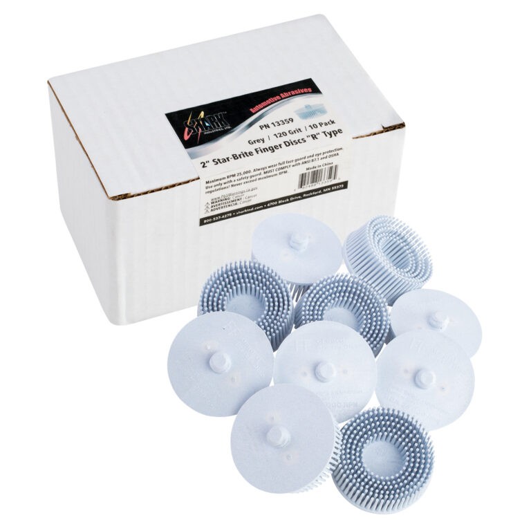 10 PK | 2 in. Dia. Grey Shark Finger Discs™ - 120 Grit - Shark Industries