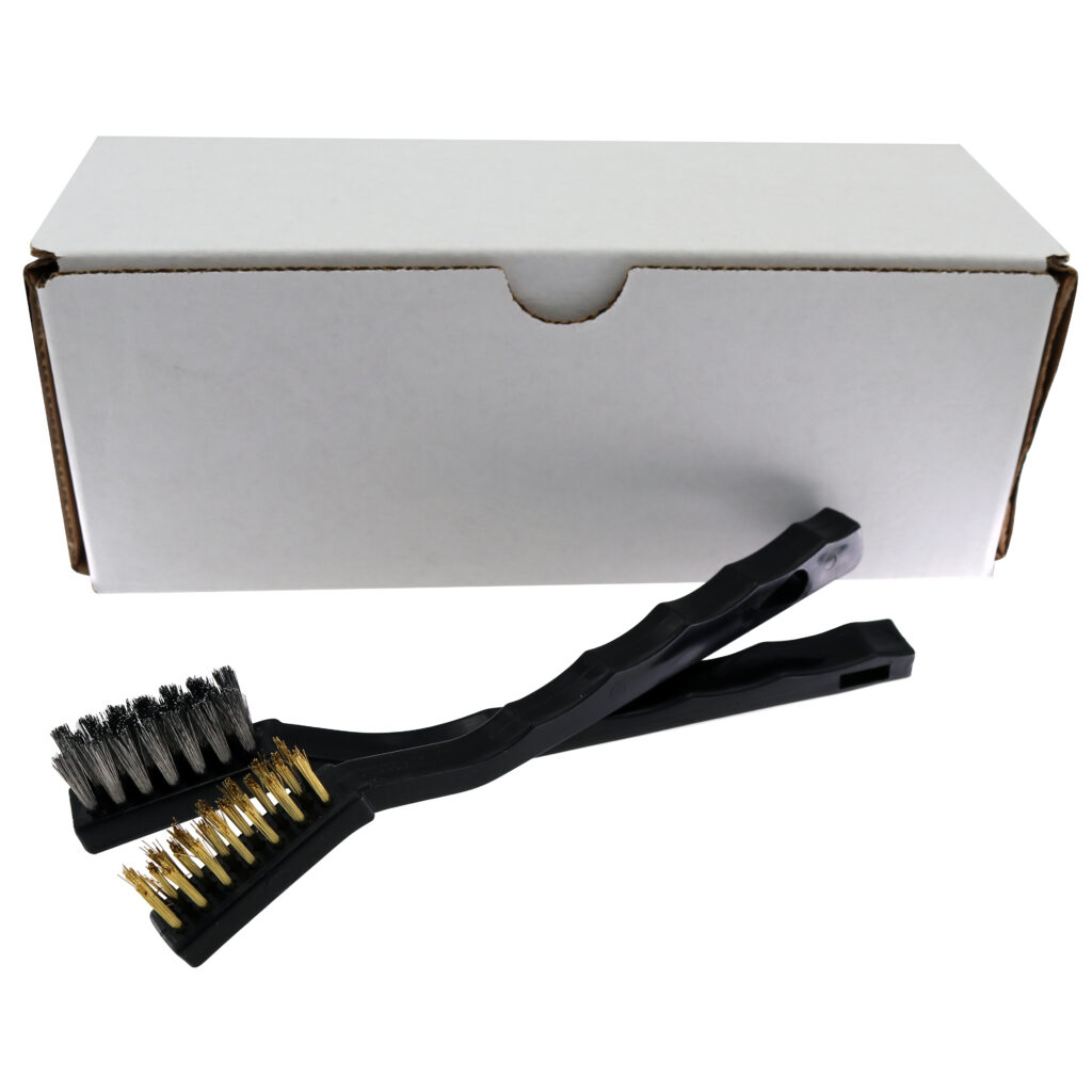12 PK | Plastic Handle Compact Scratch Brushes - Stainless Steel ...