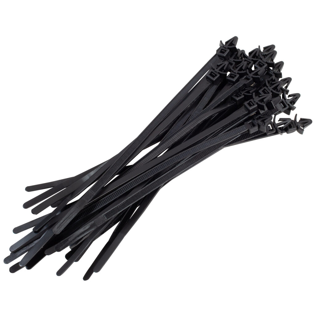 25 PK | Push Mount Cable Tie For Imports 200mm Length - Shark Industries