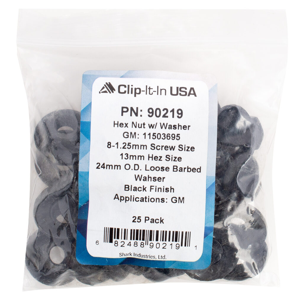 25 PK | M8-1.25 Free Spinning Washer Nut 24mm OD - Shark Industries