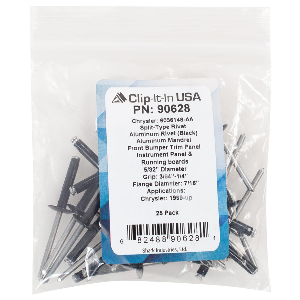 25 PK | Rivet-Split Type - Chrysler 6036148-AA - Shark Industries