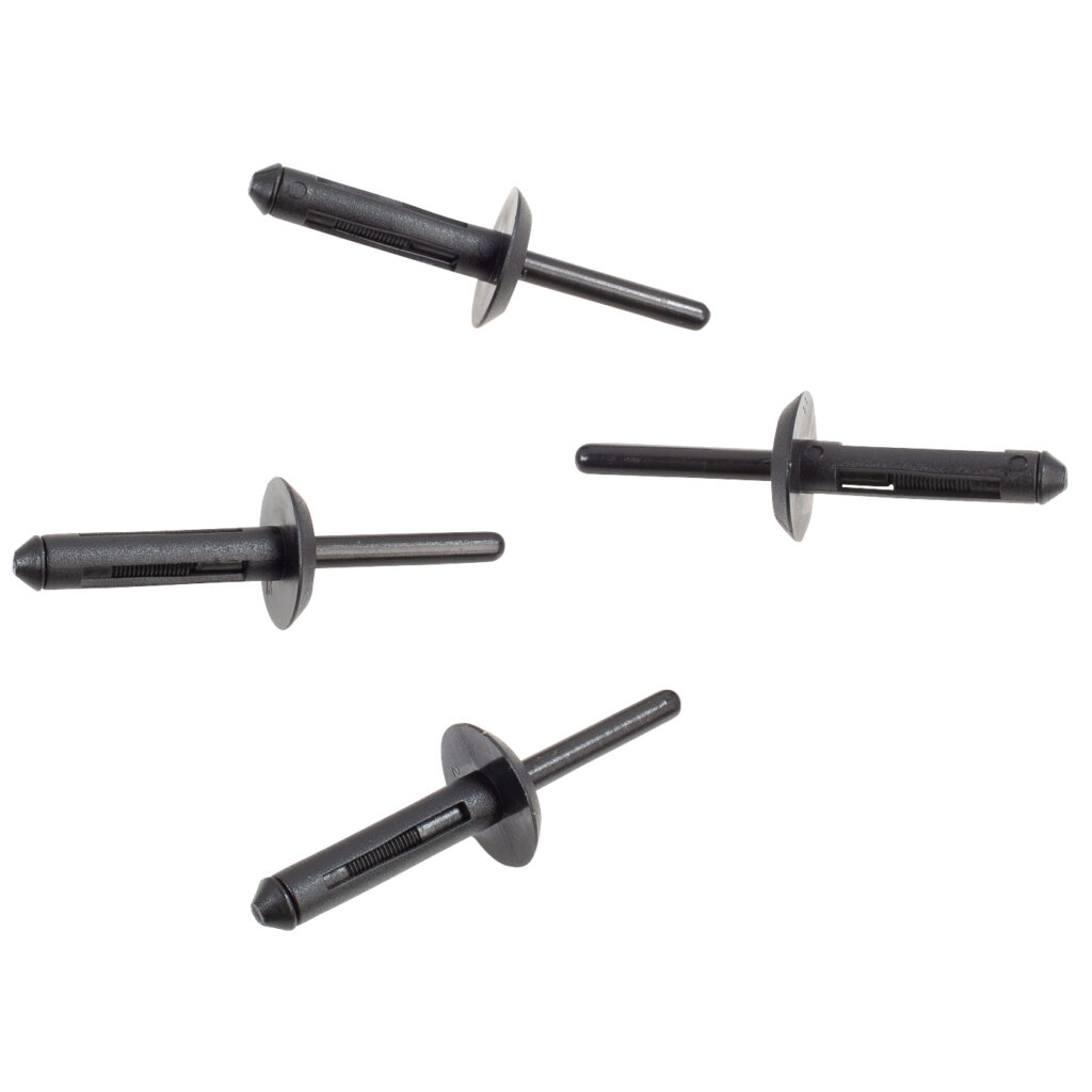 25 PK | Rivet-Nylon Black Type 1- Chry 6500911, Ford N803043-S - Shark ...