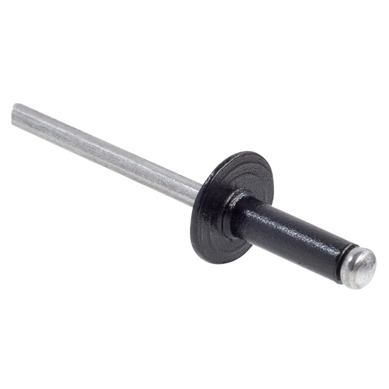 25 PK | Black Aluminum Rivet 5/32 in. Dia. 1/4 in.-38 in. Grip - Shark ...