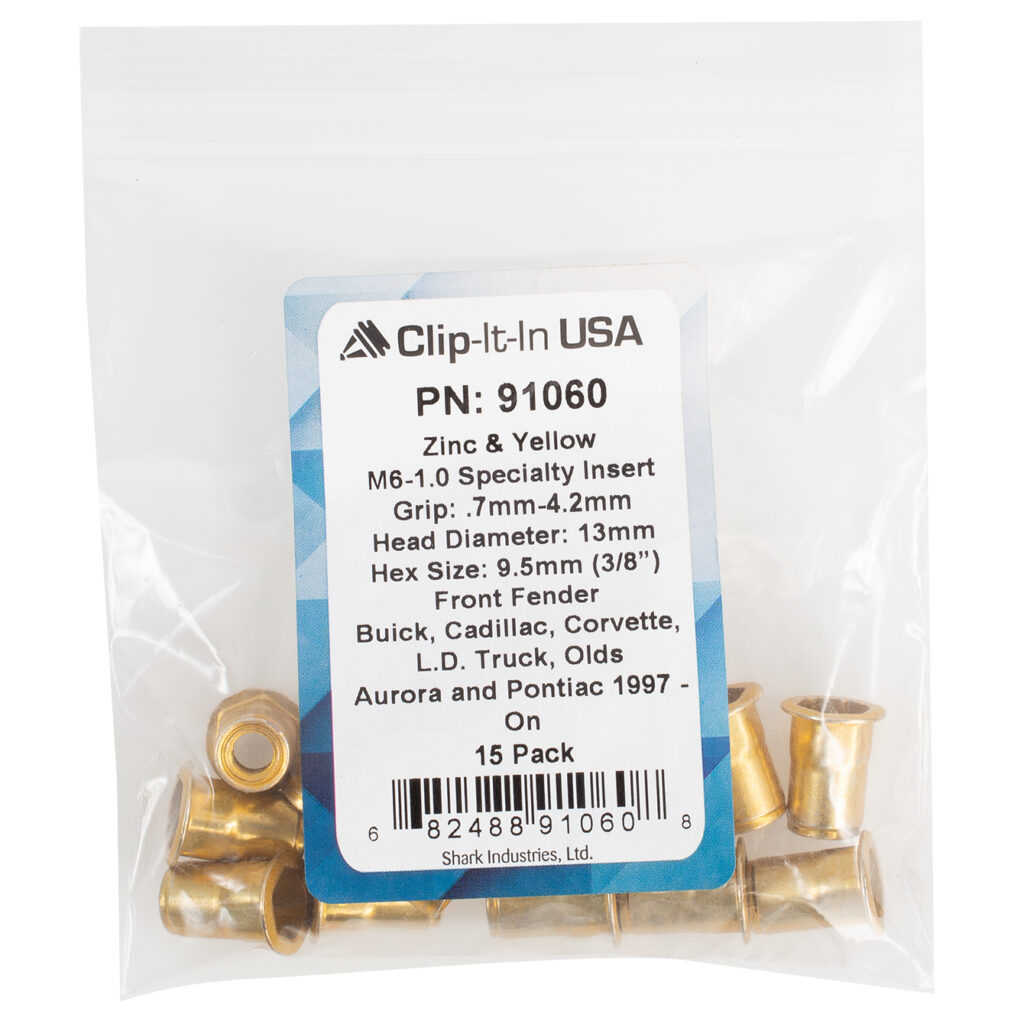 15 PK | GM Spec. Nutsert M6-1./.7MM-4.2MM Grip - Shark Industries