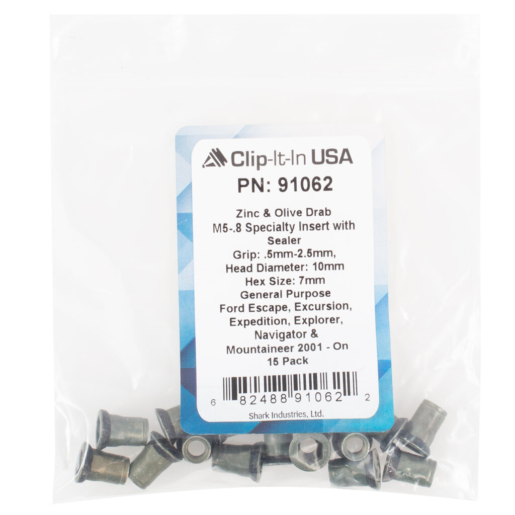 15 PK | Ford Spec. Insert. M5-.8 5MM-2.5MM Grip - Shark Industries
