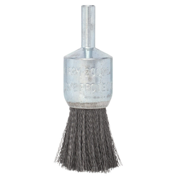 Crimped Wire End Brush - 3/4" x 1/4" Shaft .006 wire - Shark Industries