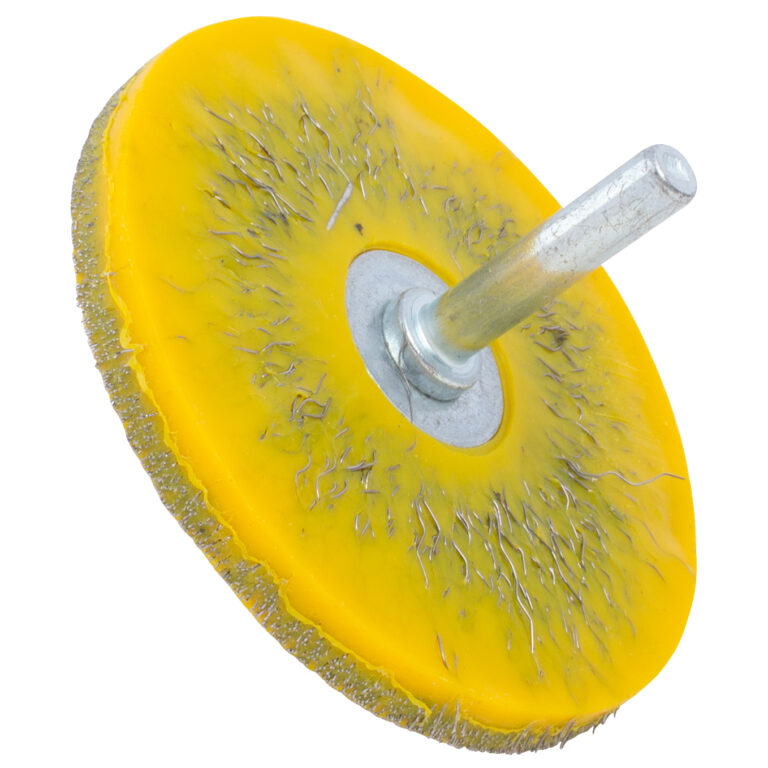 3" Plastic Encapsulated Wire Wheel on 1/4" Mandrel - Shark Industries