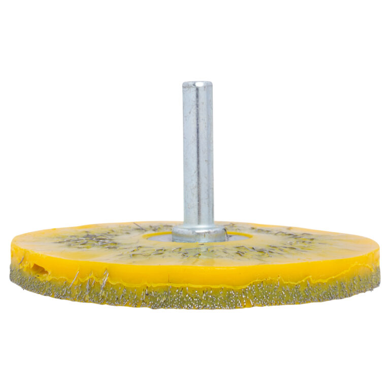 3" Plastic Encapsulated Wire Wheel on 1/4" Mandrel - Shark Industries