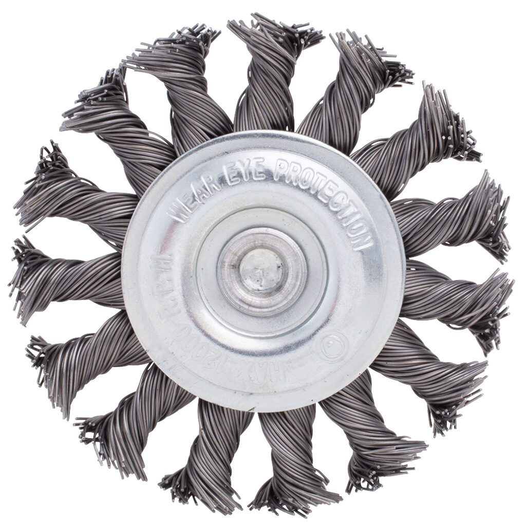 Mini Knotted Wire Brush - 3" x 1/4" Shank .020 wire - Shark Industries