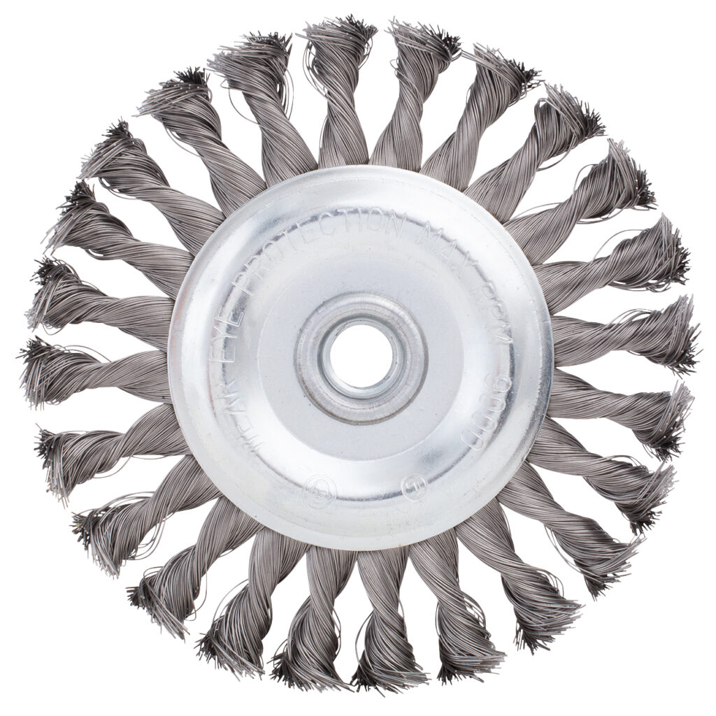 6-Inch Straight Knotted Wire Wheel - Shark Industries