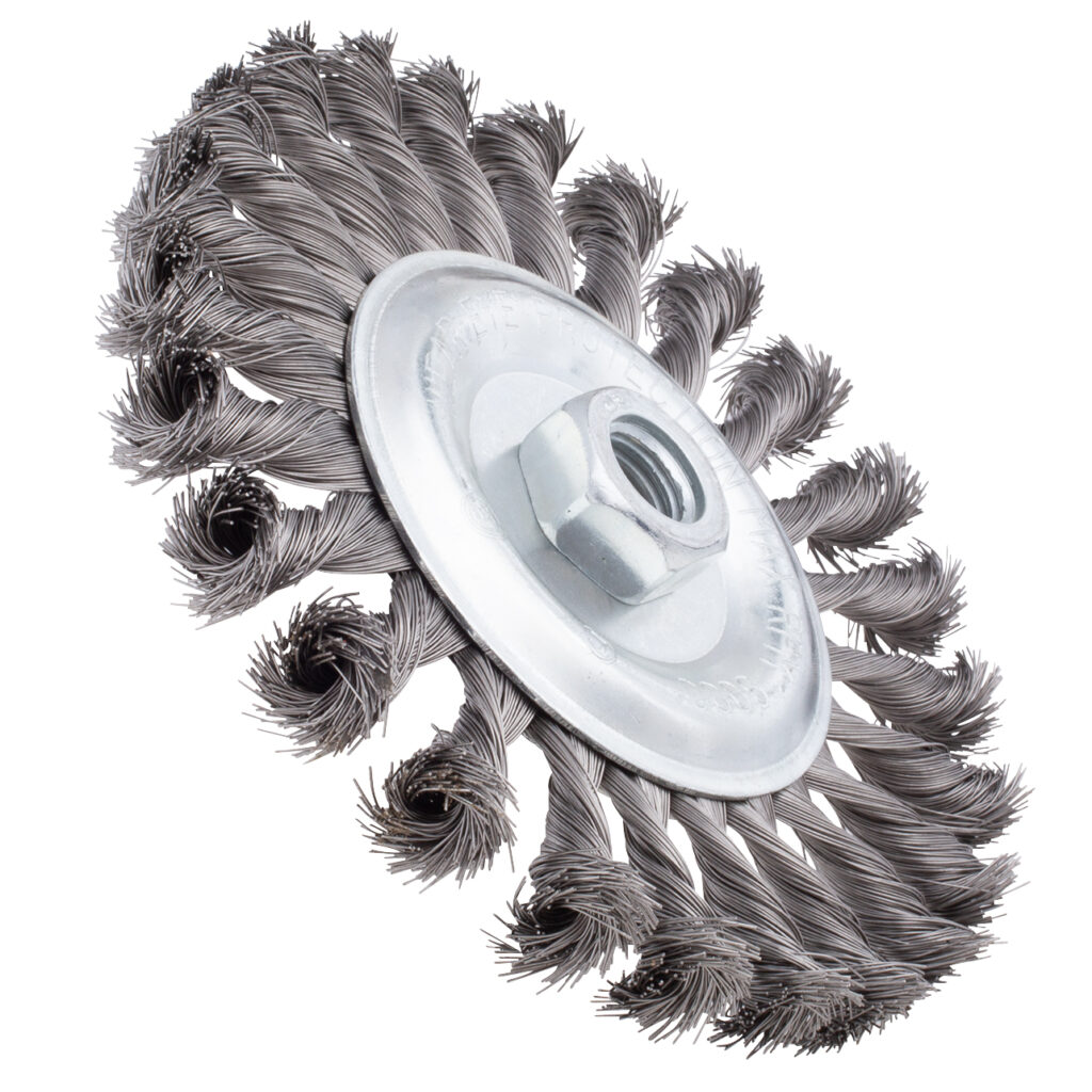 6-Inch Straight Knotted Wire Wheel - Shark Industries