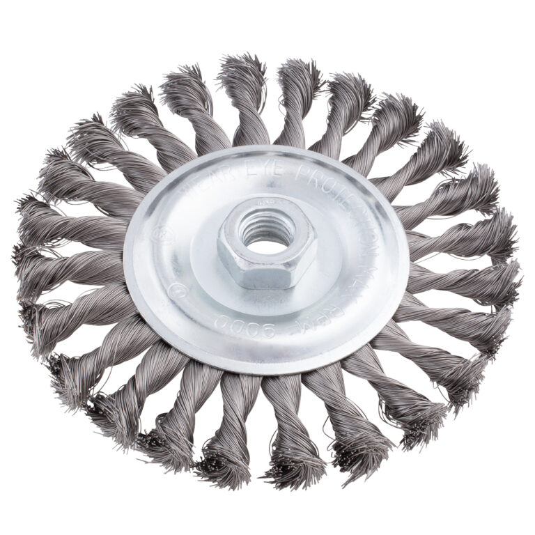 6-Inch Straight Knotted Wire Wheel - Shark Industries