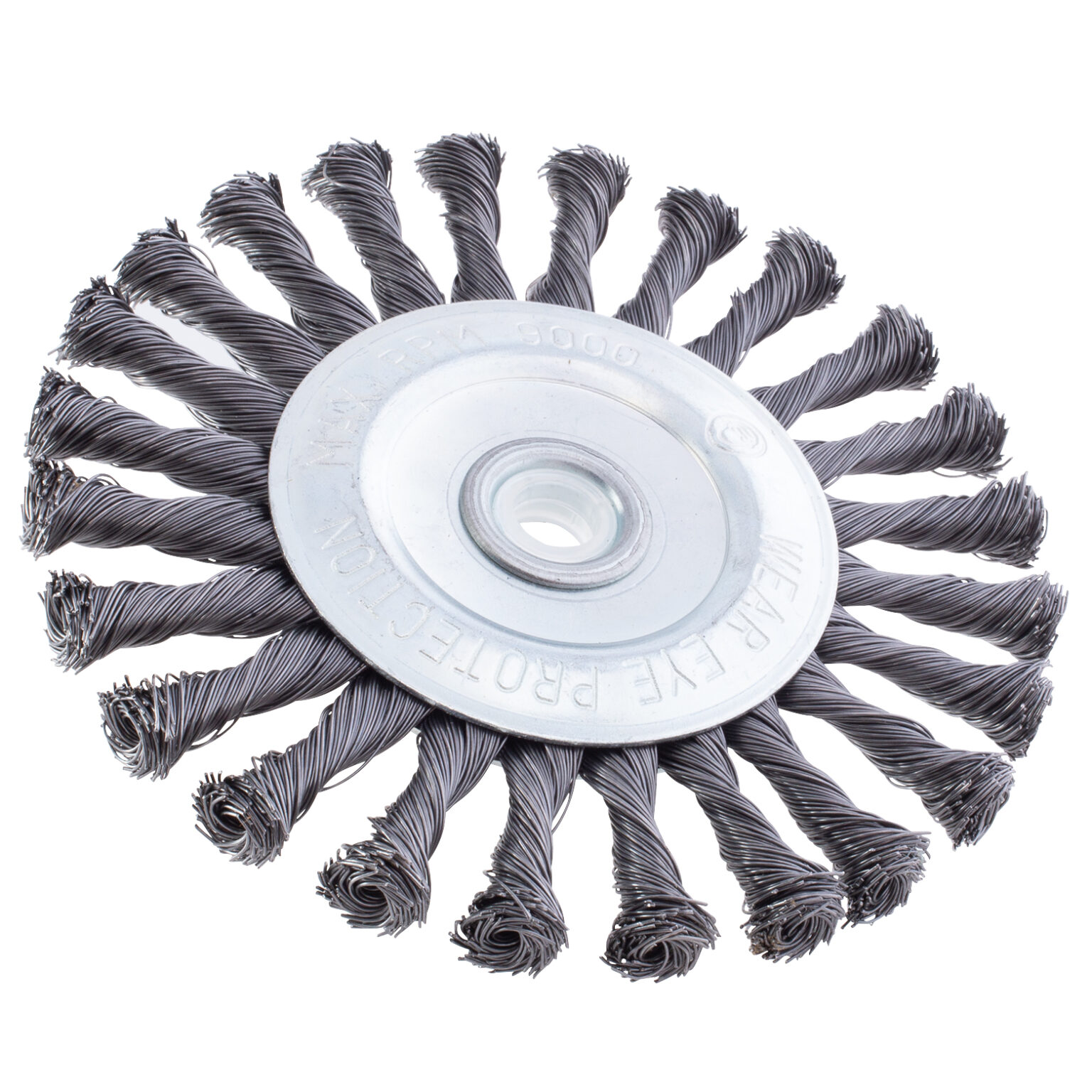 Knotted Wire Wheel Brush - 6" x 5/8" - 1/2" .020 Steel Wire - Shark ...