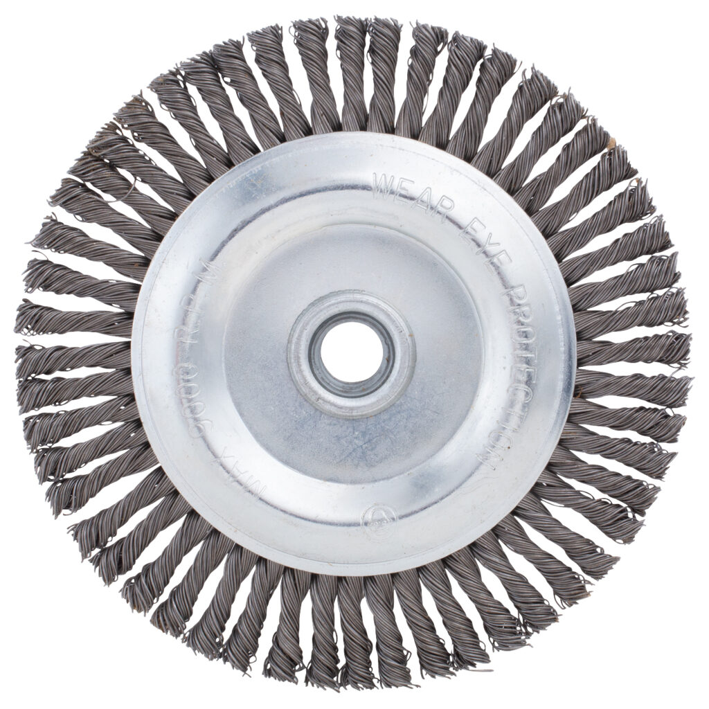 6" x 5/8-11NC Arbor Stringer Bead Wire Wheel .020 Steel Wire - Shark ...