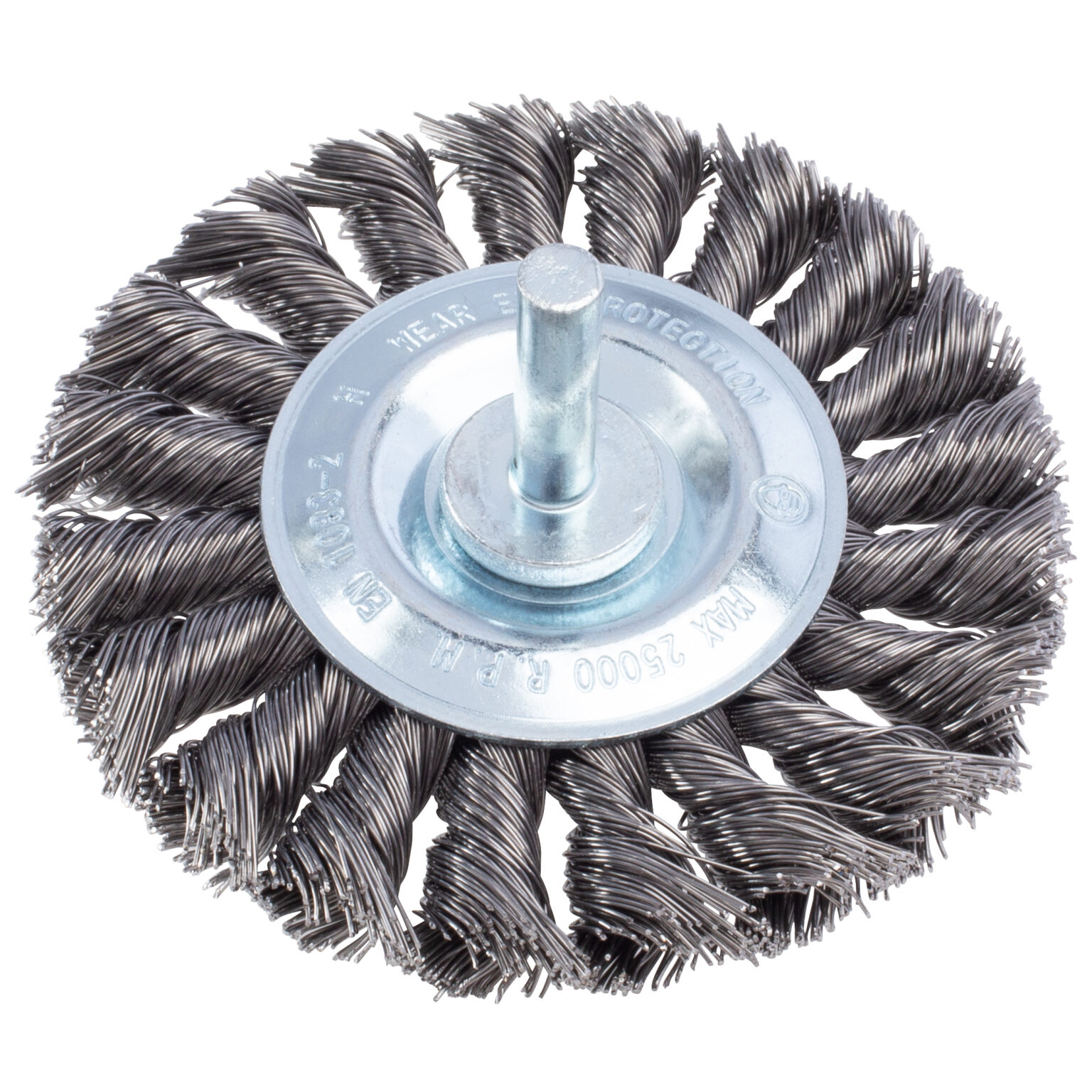 3-1/2 Inch Mounted Knot Wire Wheel - Heavy Duty - Shark Industries