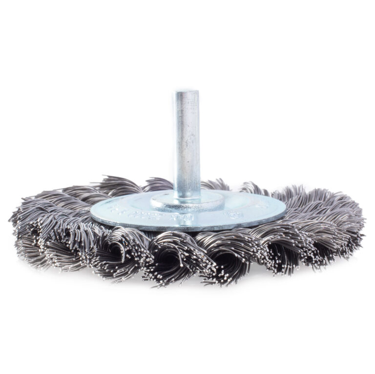 3-1/2 Inch Mounted Knot Wire Wheel - Heavy Duty - Shark Industries