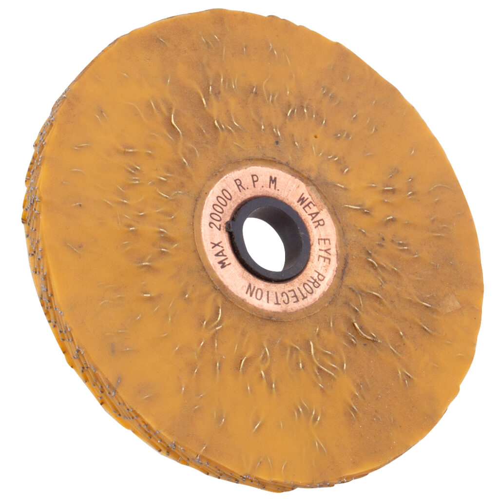 Crimped Encapsulated Wire Wheel - Heavy Duty - 3'' x 1/2" Arbor - .014 ...