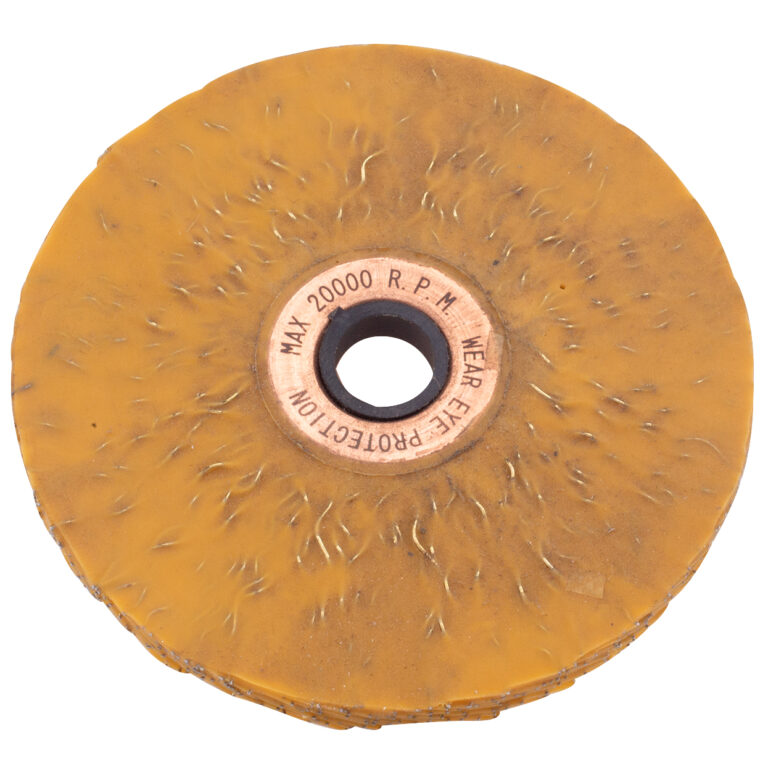 Crimped Encapsulated Wire Wheel - Heavy Duty - 3'' x 1/2" Arbor - .014 ...
