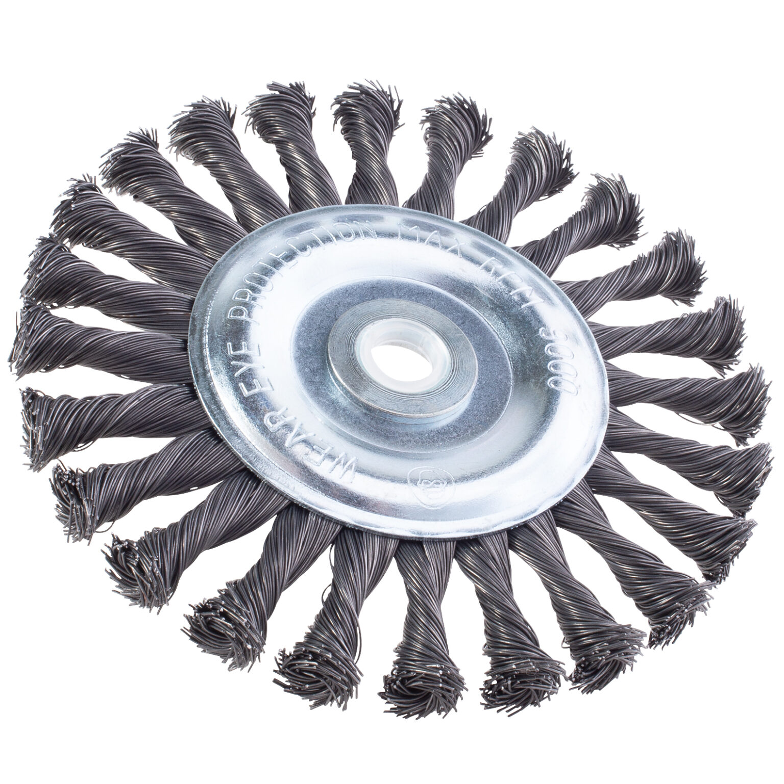 Full Cable - Knotted Wire Wheel - 6" x 1/2"-5/8" Arbor - .014 Wire ...