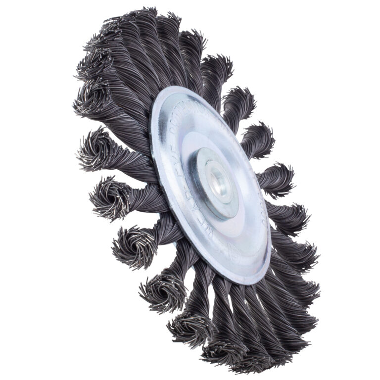 Full Cable - Knotted Wire Wheel - 6" x 1/2"-5/8" Arbor - .014 Wire ...
