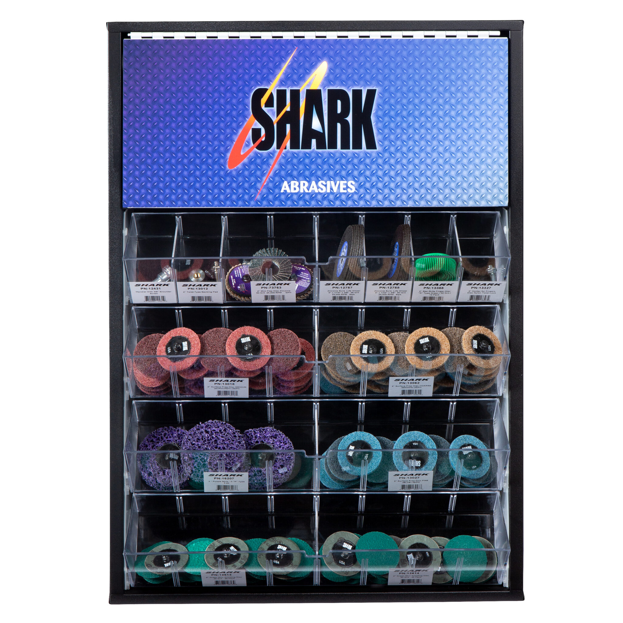 Shark Abrasive Metal Cabinet - with 2 in. Abrasives & Finger Discs ...