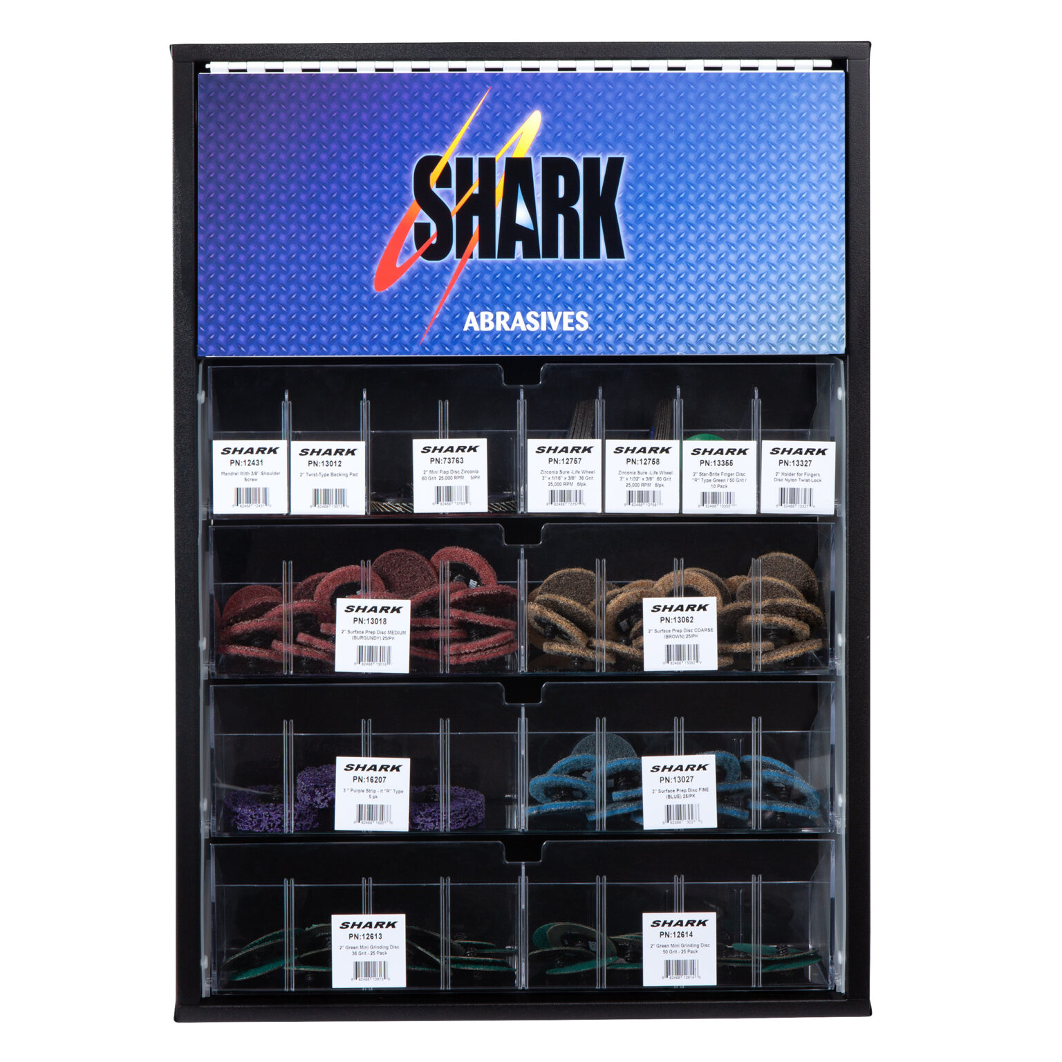 Shark Abrasive Metal Cabinet - with 2 in. Abrasives & Finger Discs ...