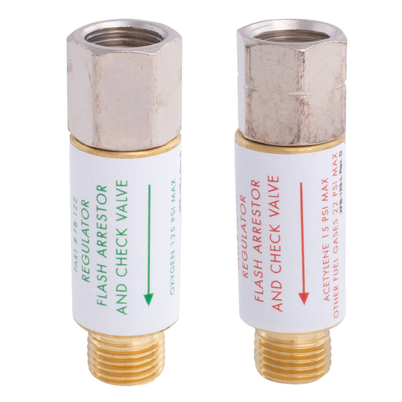 2 PK | Flashback Arrestors - Regulator with Check Valves - Shark Industries