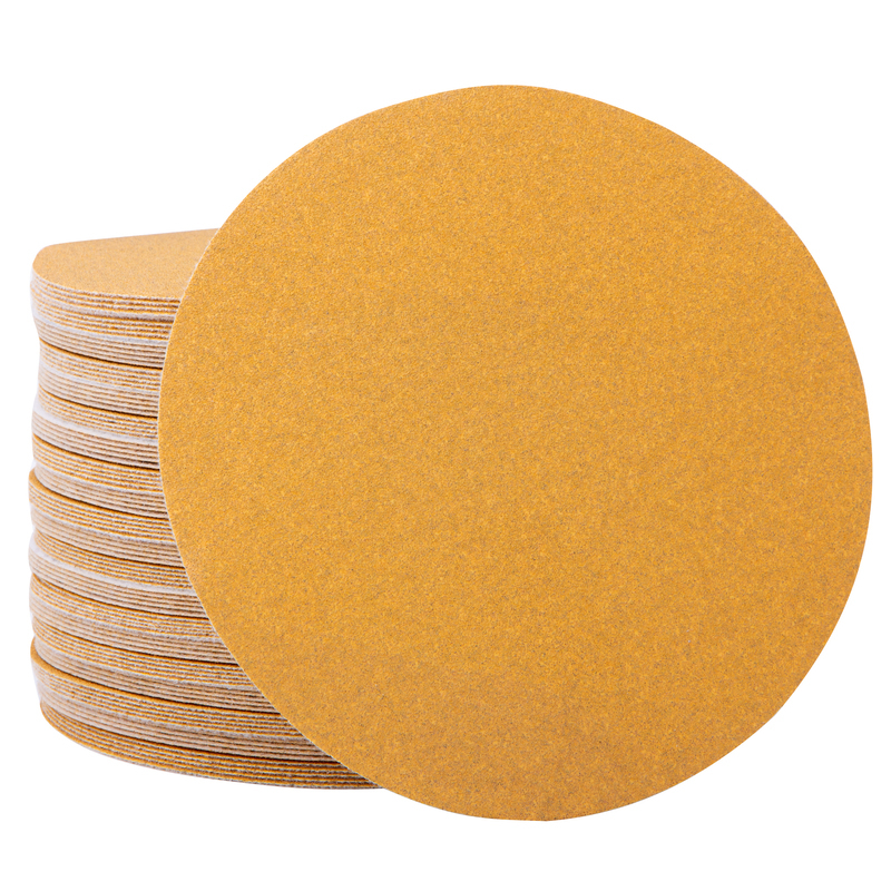 50 PK | 6" Gold A/O Hook & Loop Discs - 800 Grit - Shark Industries